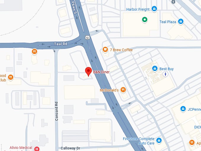 16. b&n diner map