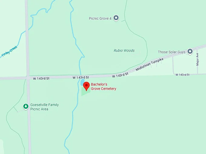16. bachelor's grove cemetery map