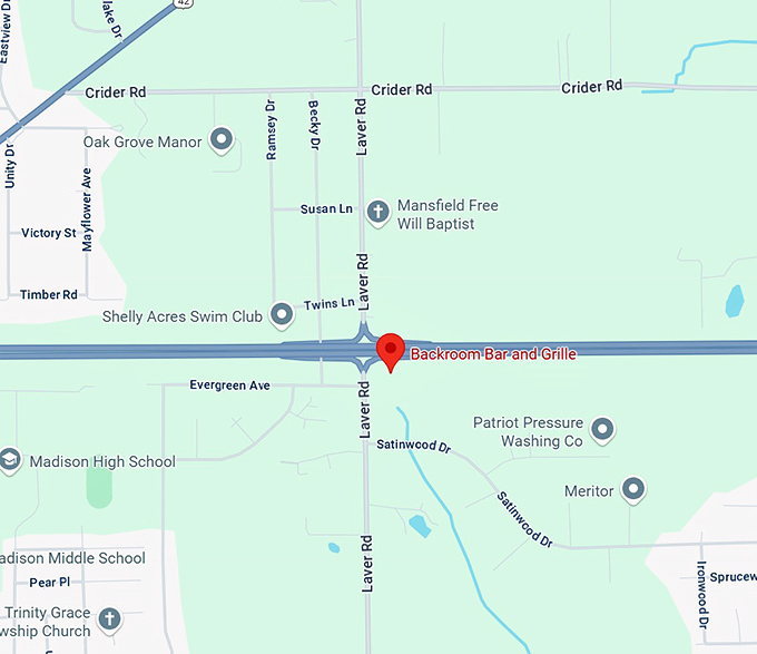 16. backroom bar and grille map
