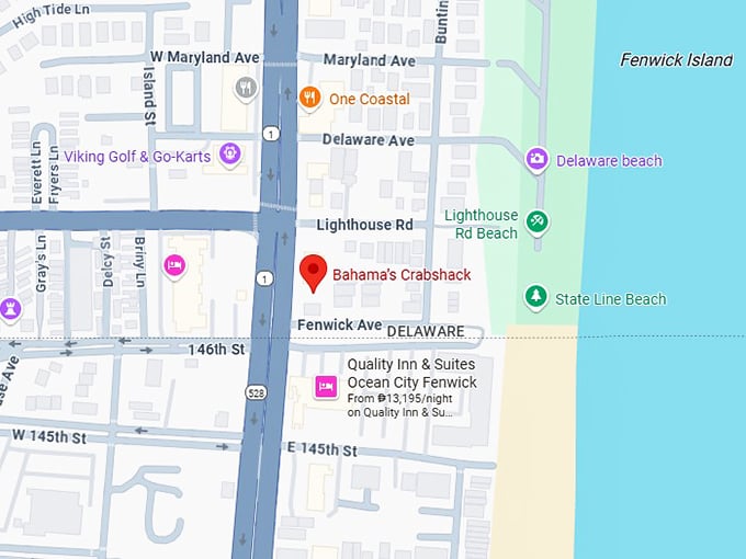 16. bahama’s crabshack map