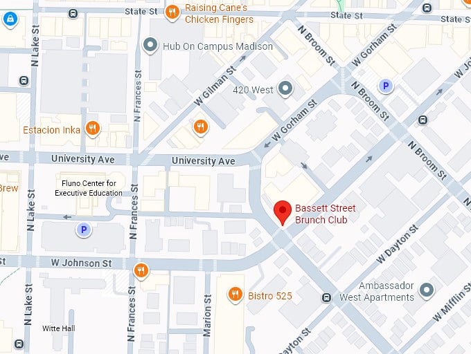16. bassett street brunch club map