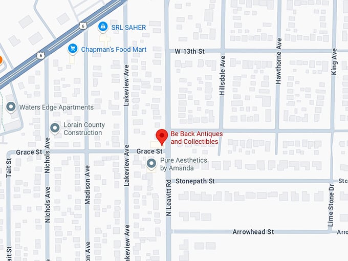16. be back antiques and collectibles map