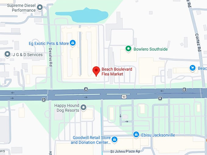 16. beach boulevard flea market map