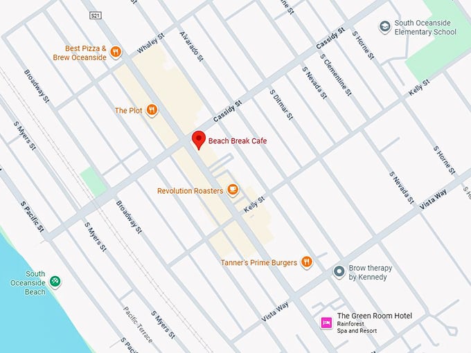 16. beach break cafe map