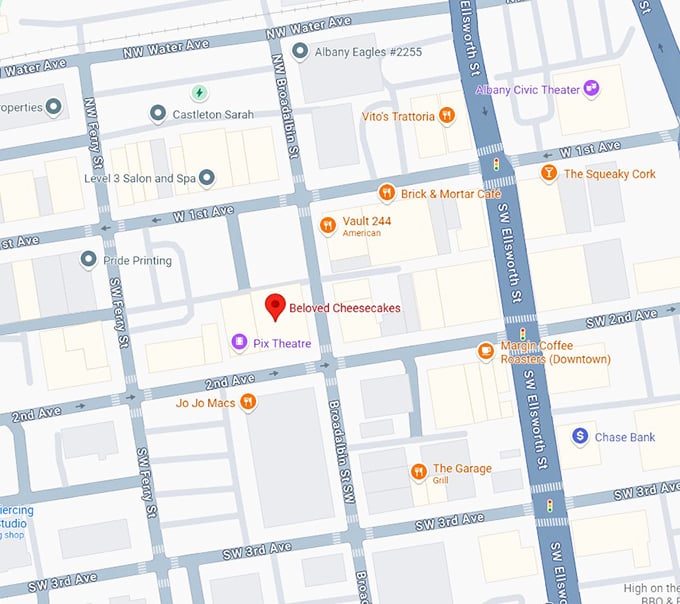 16. beloved cheesecakes map