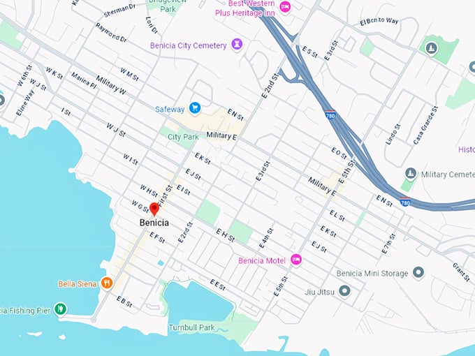 16. benicia, ca map