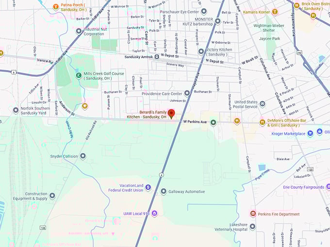 16. berardi's family kitchen sandusky, oh map