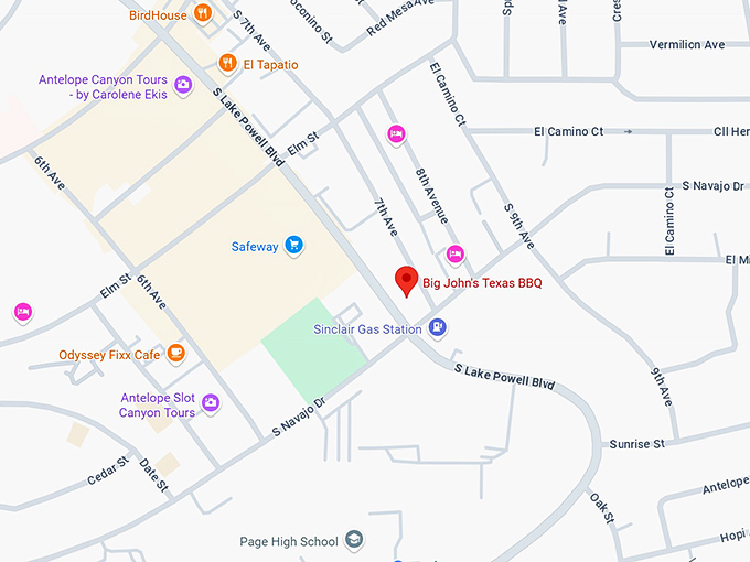 16. big john's texas bbq map