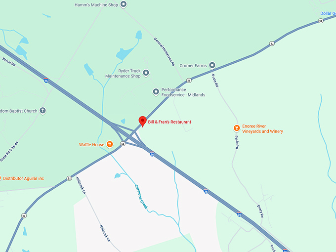 16. bill & fran's restaurant map