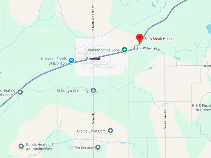 16. bill’s steak house map