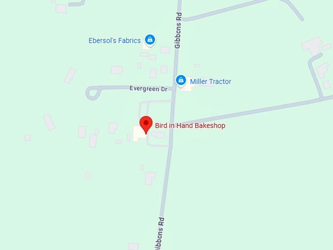 16. bird in hand bakeshop map