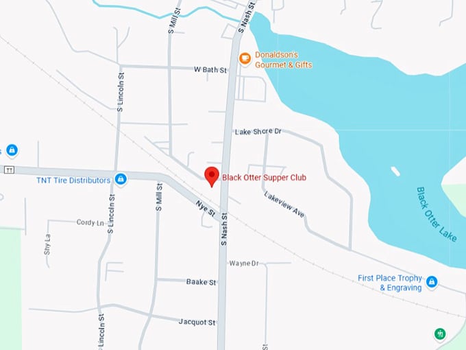 16. black otter supper club hortonville map