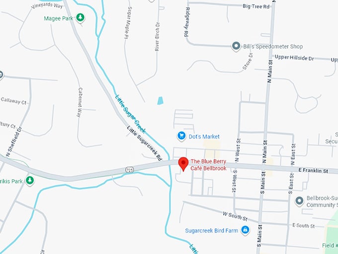 blueberry cafe map