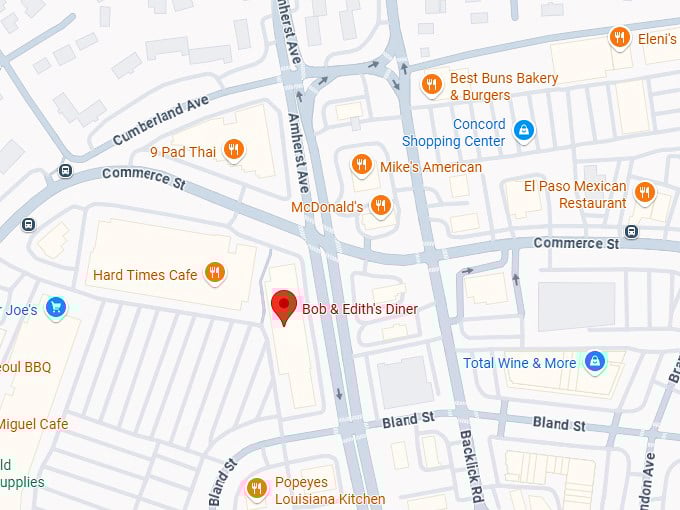 16. bob & edith’s diner map