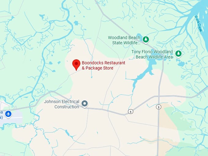 16. boondocks restaurant & package store map