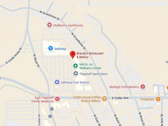 16. brandy’s restaurant & bakery map