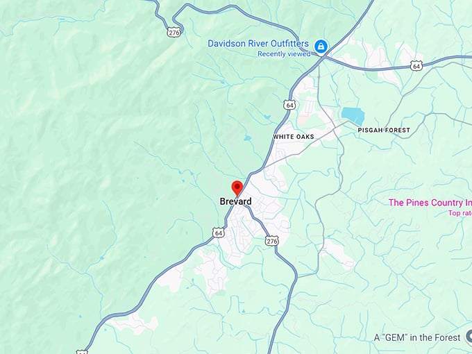 16. brevard nc map