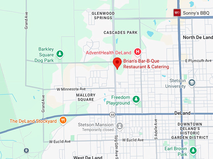 16. brian’s bar b que restaurant & catering map