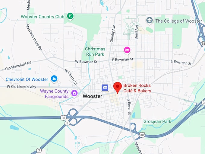 16. broken rocks café & bakery map