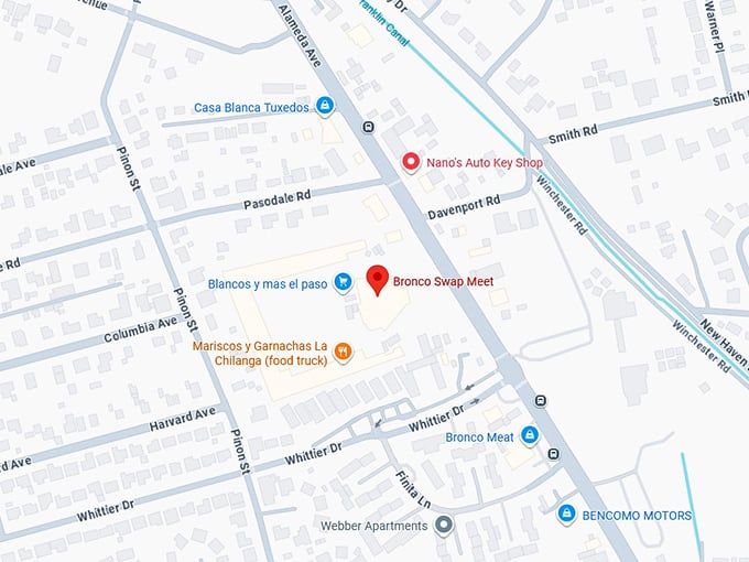 16. bronco swap meet map