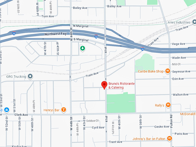 16. bruno’s ristorante map