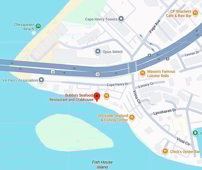 16. bubba's seafood restaurant and crabhouse map