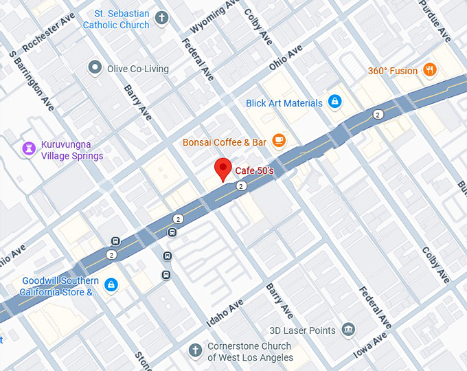 16. cafe 50's map