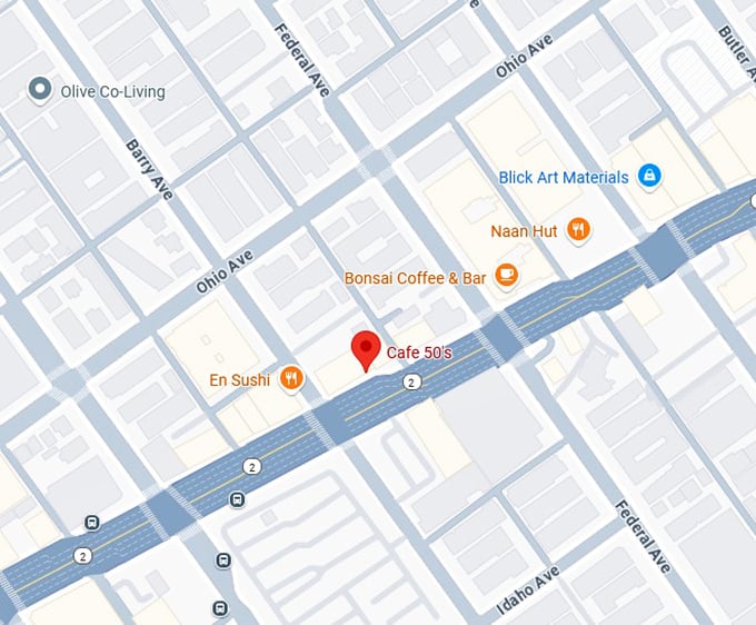 16. café 50’s map