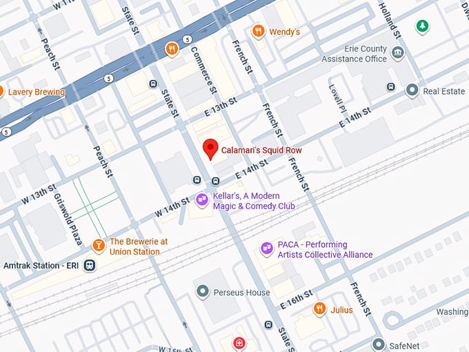 16. calamari's squid row map