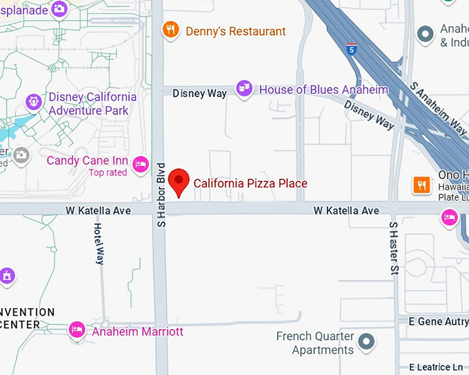 16. california pizza place map