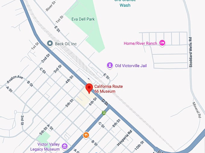 16. california route 66 museum map