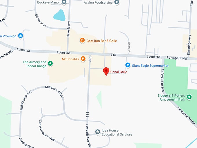 16. canal grille map