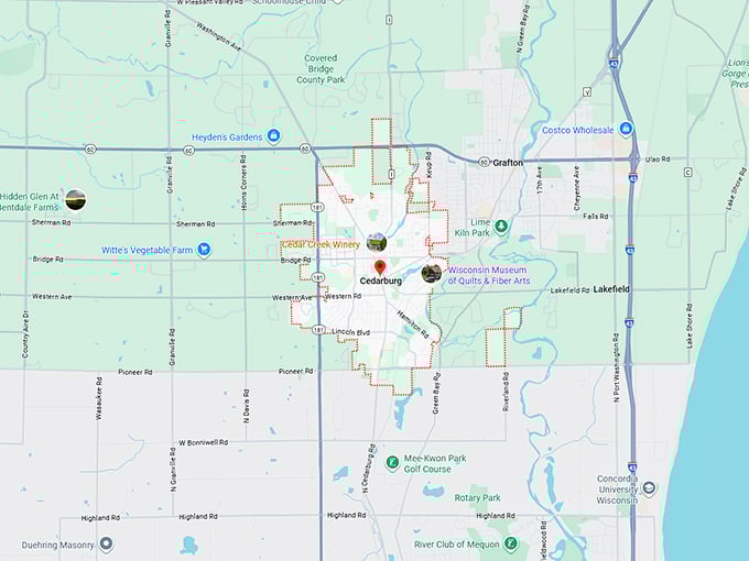 16. cedarburg map