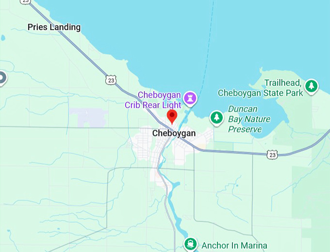 16. cheboygan map