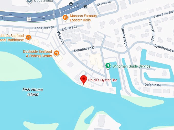 16. chick’s oyster bar map