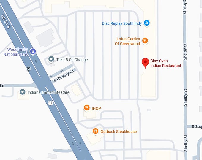 16. clay oven indian restaurant map