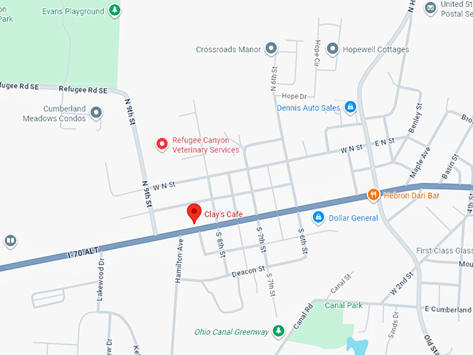 16. clays café map