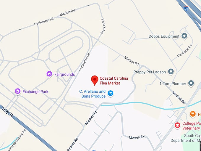 16. coastal carolina flea market map