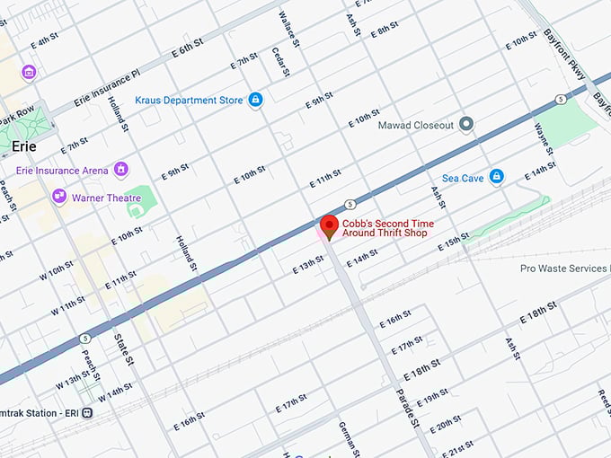16. cobb's second time around thrift shop map