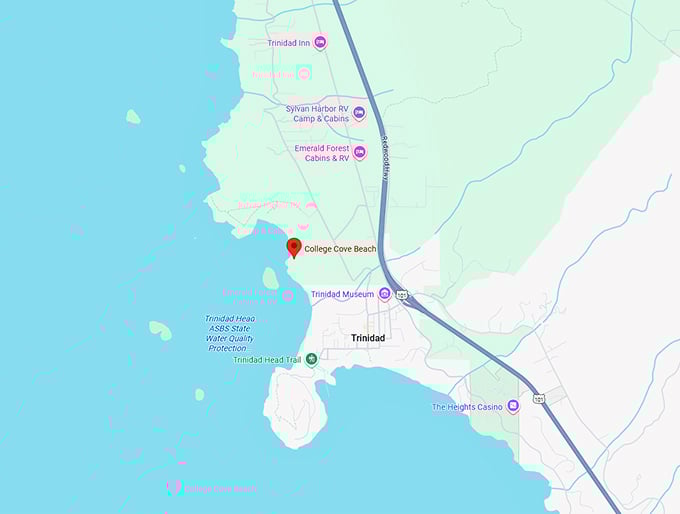 16. college cove beach map
