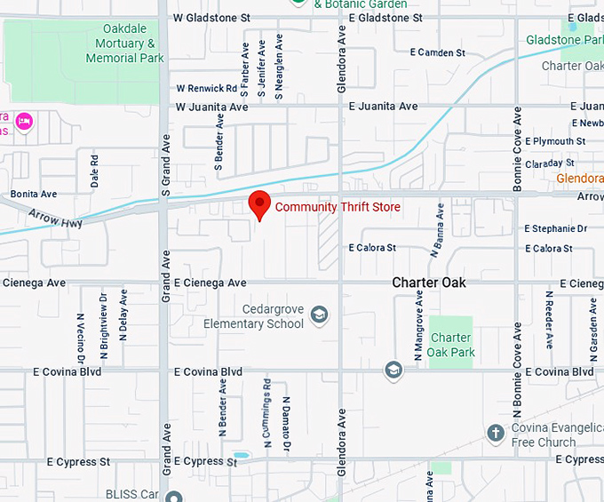 16. community thrift store map
