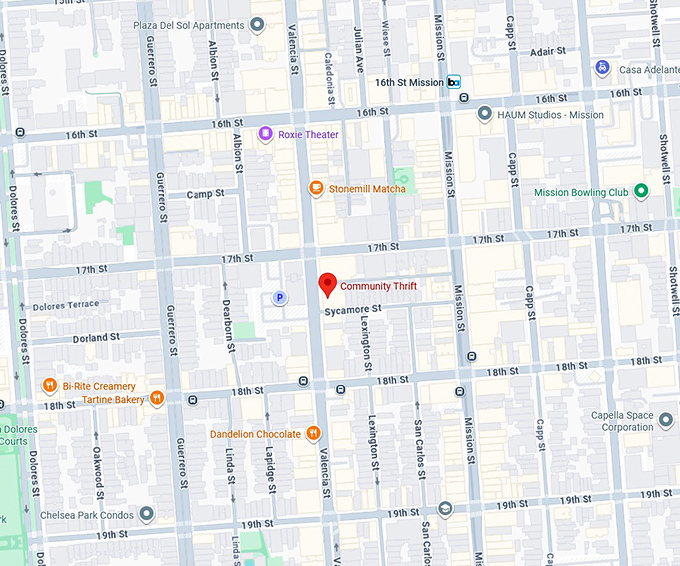 16. community thrift map