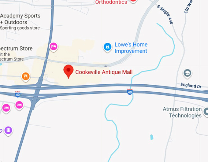 cookeville antique mall map