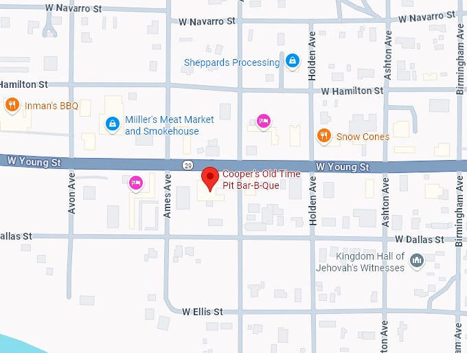 16. cooper’s old time pit bar b que map