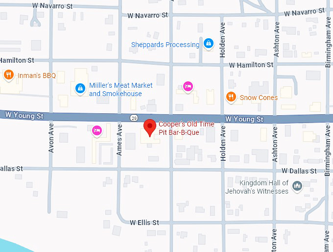 16. cooper’s old time pit bar b que map