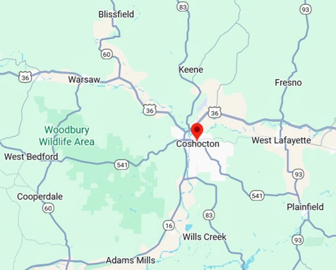 16. coshocton map