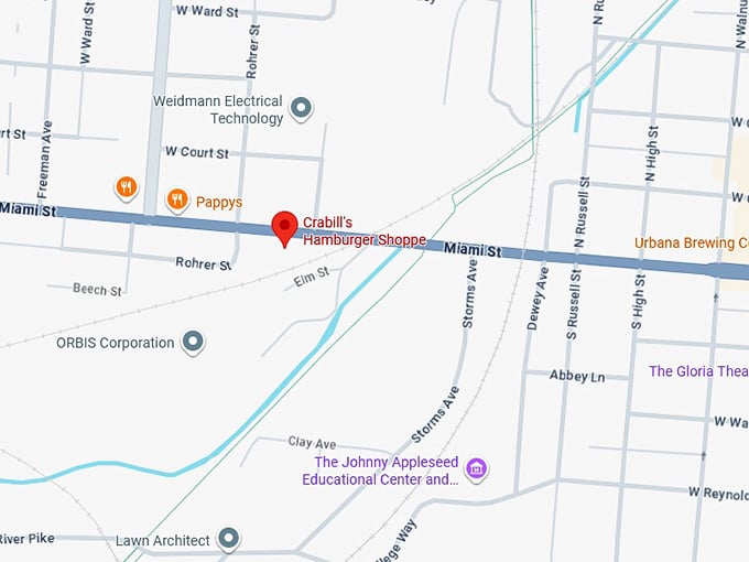 16. crabill's hamburger shoppe map