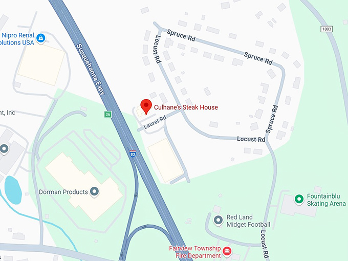 16. culhane’s steak house map