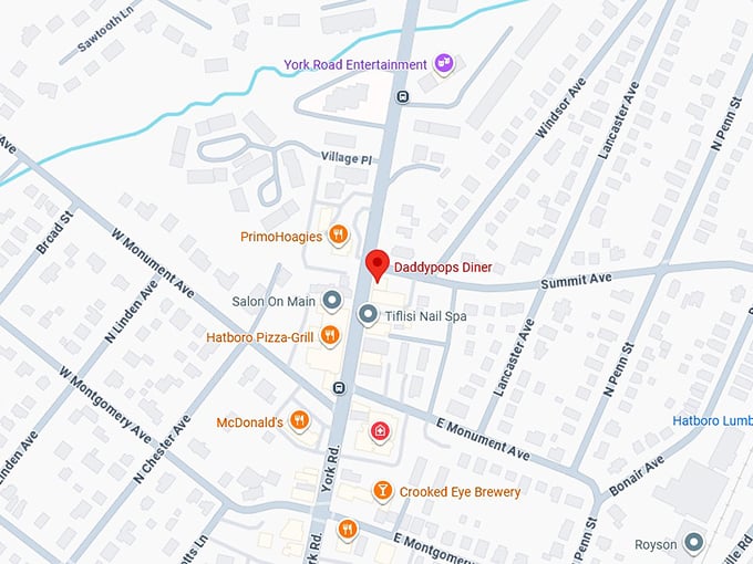 16. daddypops diner map