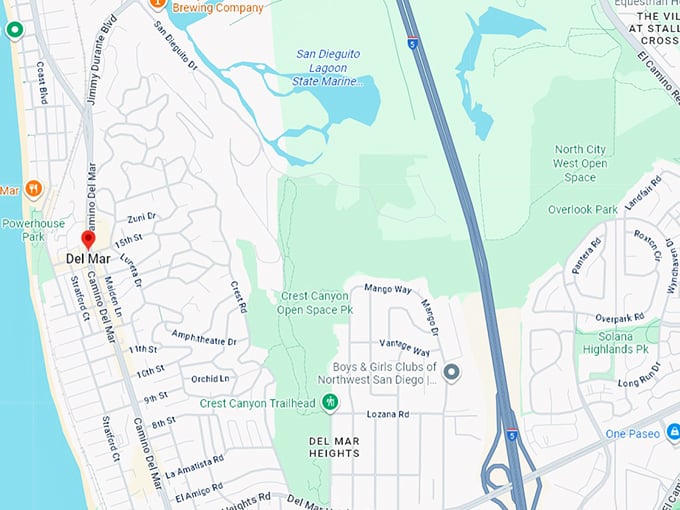 16. del mar, ca map